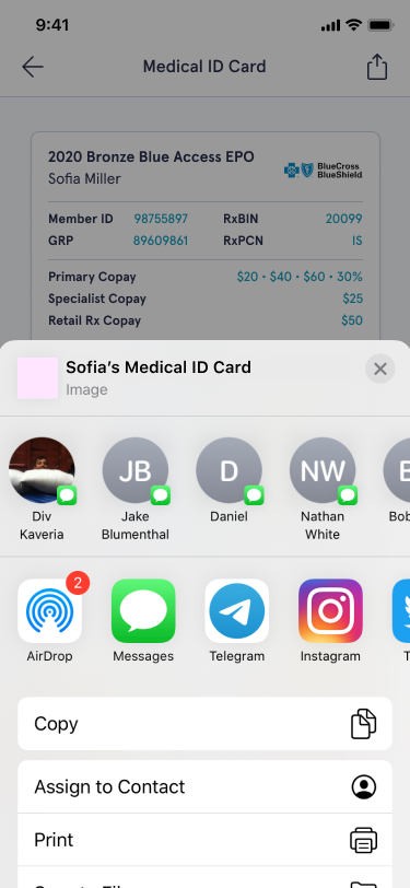 Sharing your ID Cards – Bennie